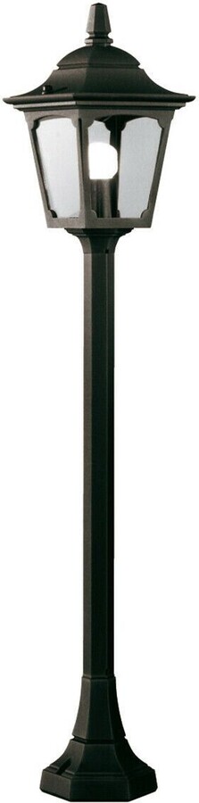 Loops Outdoor IP44 1 Bulb Short Mini Lamp Post Pillar Black LED E27 ...