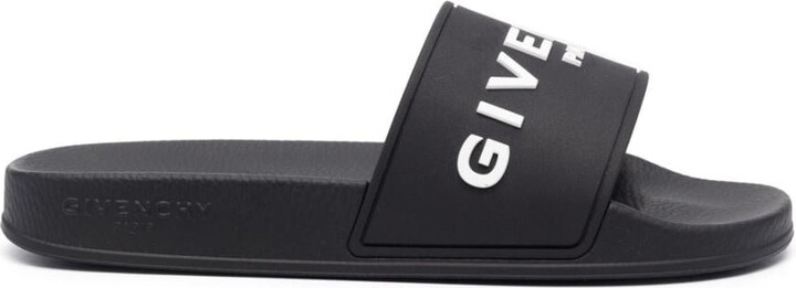 Givenchy Logo pool slides - ShopStyle