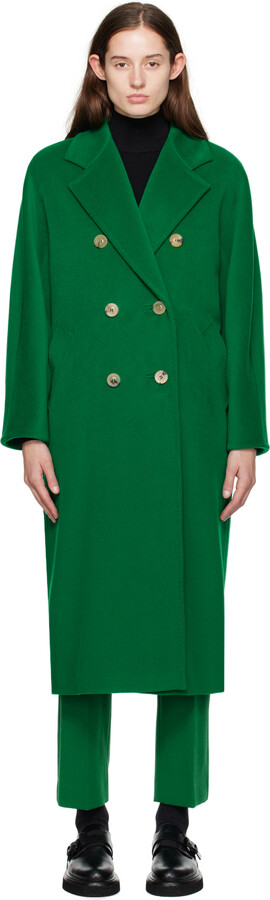 Max Mara Green Madame Coat - ShopStyle