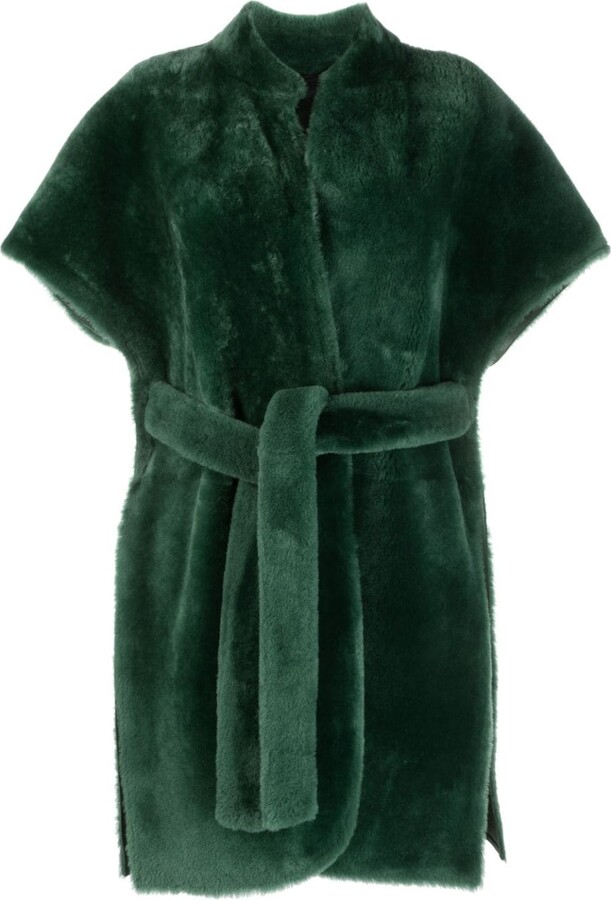 Liska Belted Reversible Shearling Coat - ShopStyle