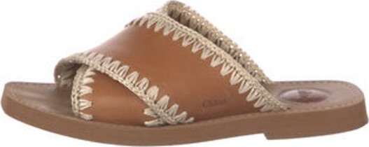 Chloé Leather Slides - ShopStyle