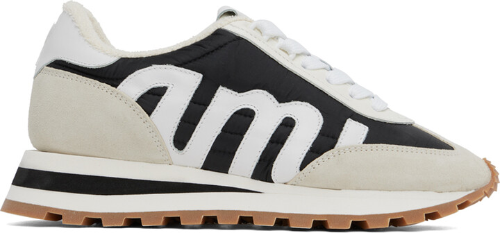 Ami Alexandre Mattiussi Black & Off-White Ami de Cœur Rush Sneakers ...