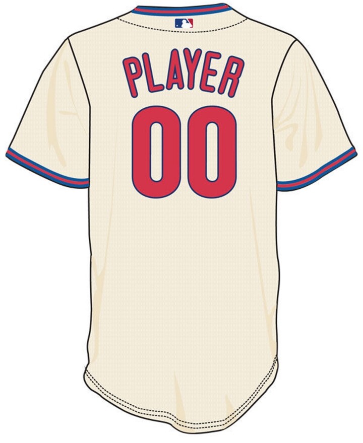Nike Philadelphia Phillies Alternate Replica Team Jersey - Cream ...