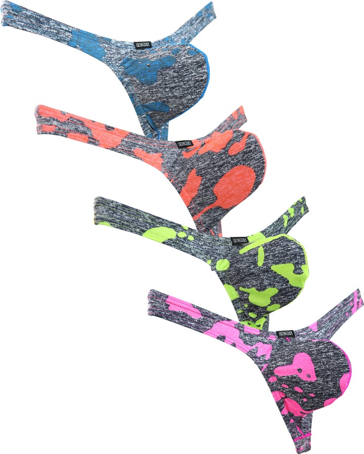 iKingsky Men's G-String with Large Pouch Sporty Low Waist T-Back ...