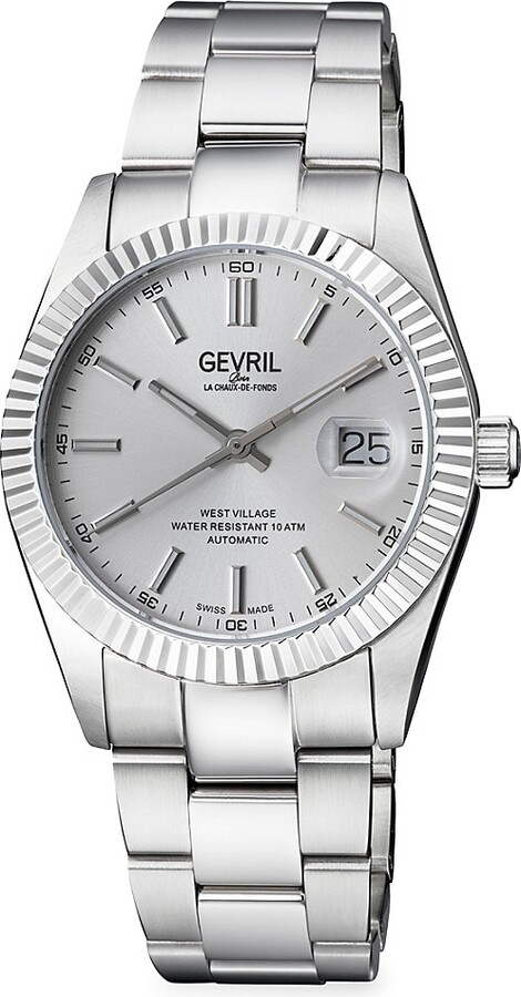 Gevril West Village 40MM Stainless Steel Automatic Watch - ShopStyle