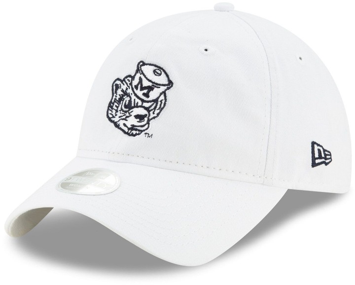 New Era Women's White Michigan Wolverines Throwback Logo Core Classic ...