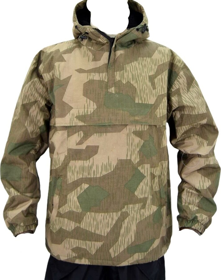 Military Surplus German Army Splinter Camo Fur Lined Anorak/Hooded Top ...