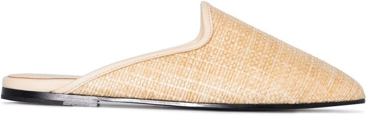 Totême Interwoven Raffia Mules - ShopStyle
