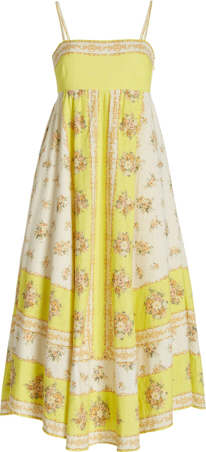 ALÉMAIS ALÉMAIS Catalina Cotton-Linen Midi Dress - ShopStyle