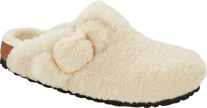 Birkenstock Boston Shearling Big-Buckle Clogs Sandal - ShopStyle