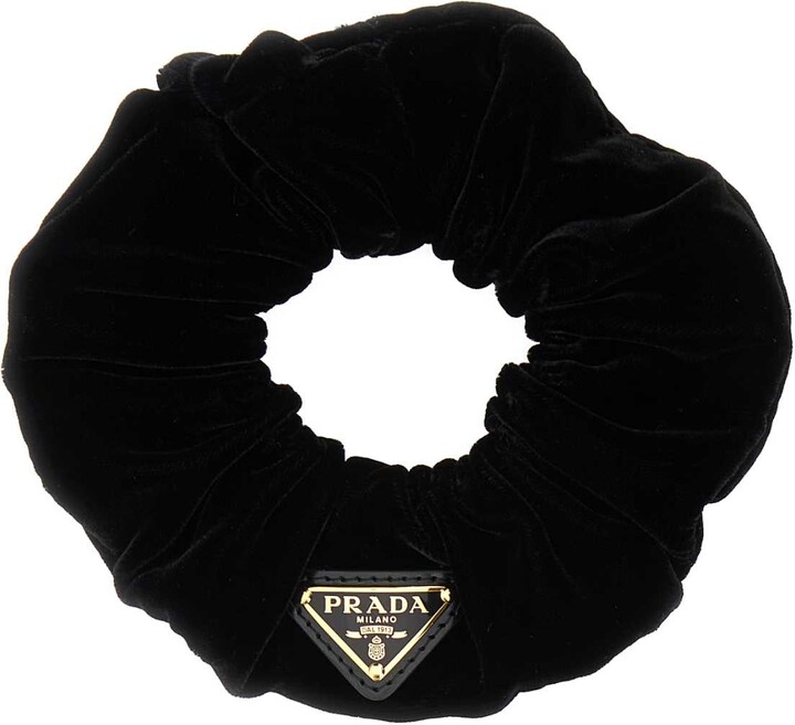 Prada Black Velvet Scrunchie - ShopStyle Hair Accessories