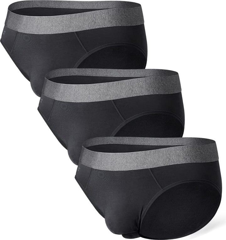 Separatec Men's Underwear Briefs 2.0 Seamless Bamboo Rayon Underpants ...