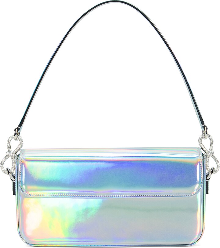 MACH & MACH Crystal Bow Iridescent Leather Handbag - ShopStyle Shoulder ...