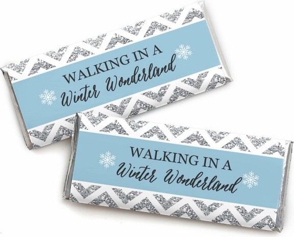 Big Dot of Happiness Winter Wonderland - Candy Bar Wrappers Snowflake ...
