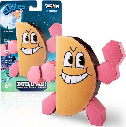 Cubles Dog Man Philly from Dav Pilkey - Build Your Own 3D Buildable ...