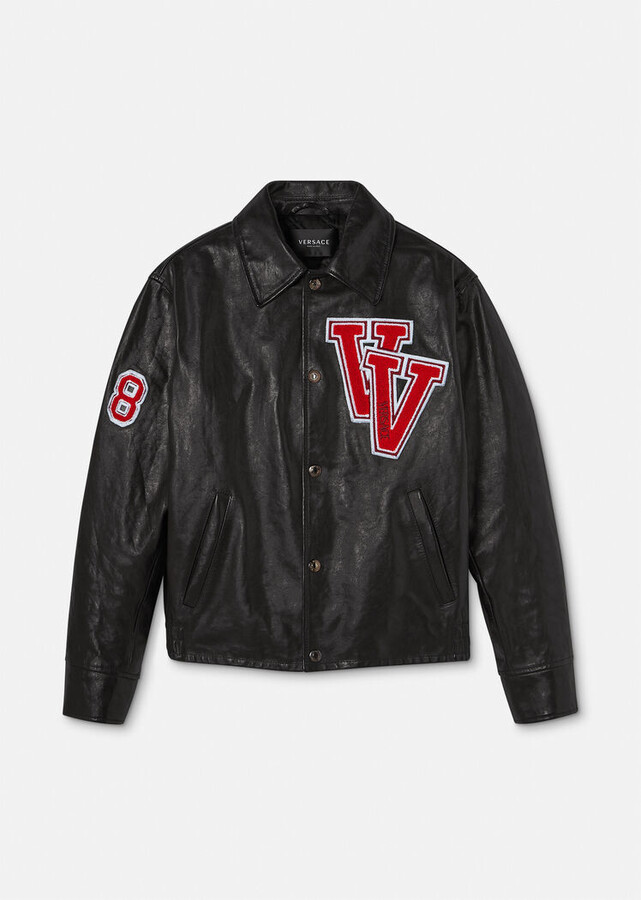 Versace Varsity Leather Jacket - ShopStyle