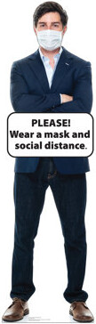 Advanced Graphics Social Distance Mask Standee Male Life Size Cardboard Standup - ShopStyle ...