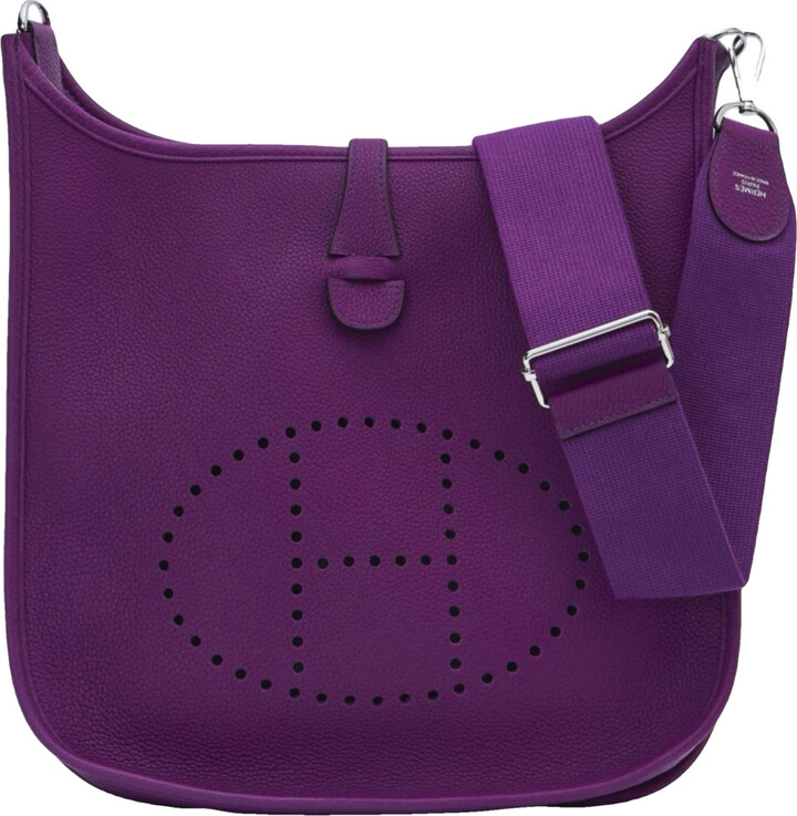 Hermes Evelyne leather crossbody bag - ShopStyle