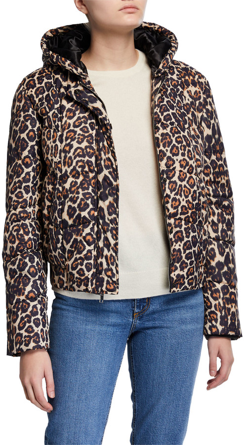 Generation Love Liam Hooded Leopard-Print Puffer Jacket - ShopStyle