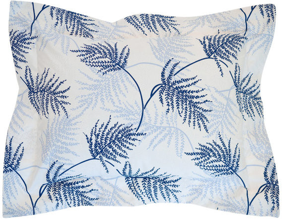 Stamattina Linens Laura Sham, Navy, Standard - ShopStyle Bedding