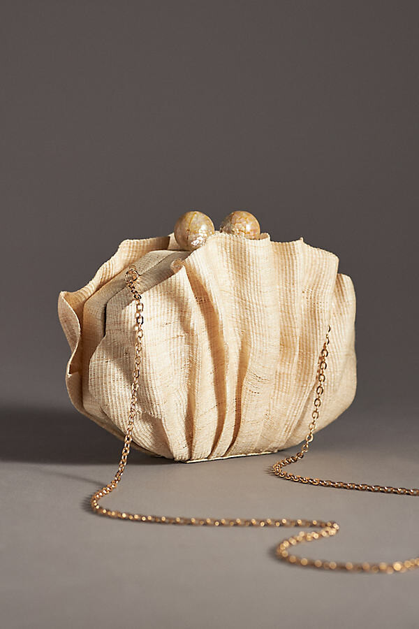 Poolside Origami Scallop Straw Clutch - ShopStyle