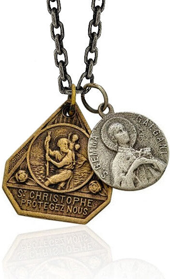 Cartography Men's Gold / Silver Fortitude - St. Christopher Patron ...