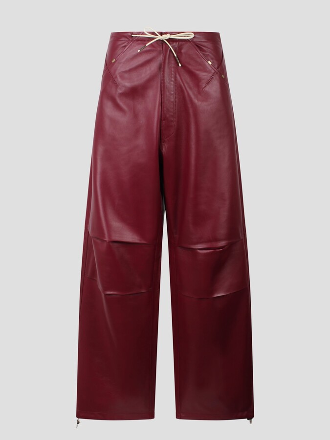Darkpark Daisy plonge nappa leather military trousers - ShopStyle Pants