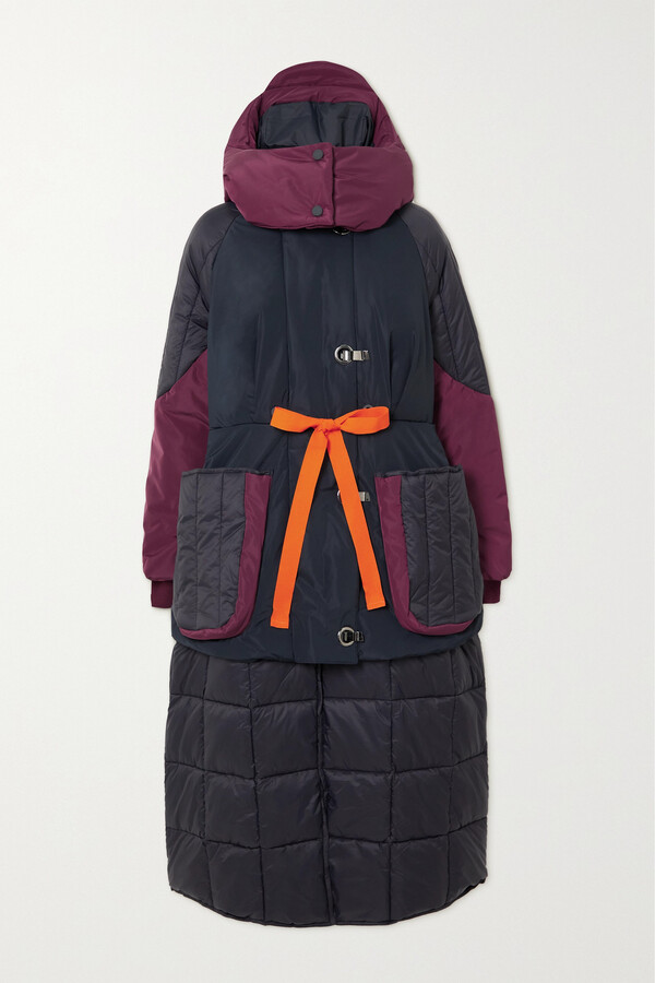 Barbour + Roksanda Lyuba Hooded Grosgrain-trimmed Quilted Shell Parka ...