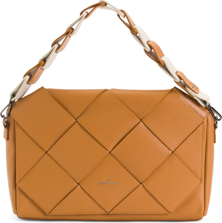 Roberta Rossi Made In Italy Leather Woven Flap Crossbody - ShopStyle ...