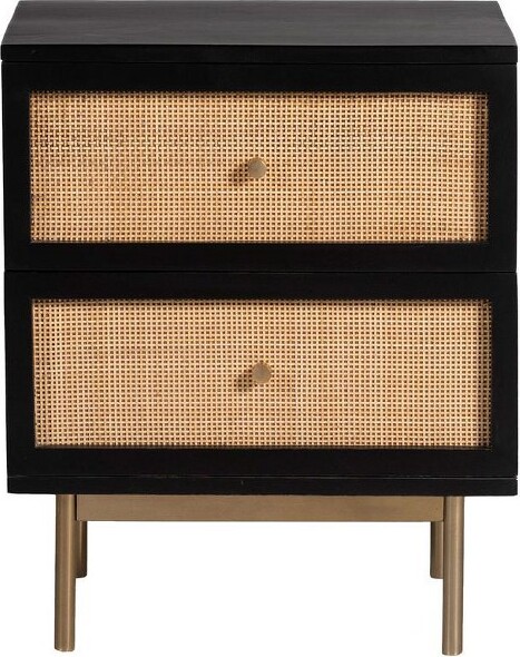 Inmod Hudson 2-Drawer Nightstand Black - ShopStyle