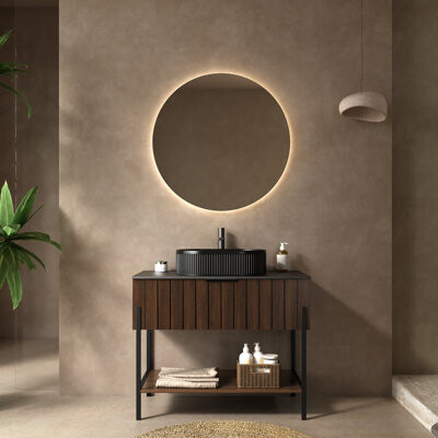 Hokku Designs 36" Bathroom Vanity With Sink, Freestanding Striped ...