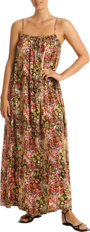 Sea Level Wildflower Maxi Cover-Up Sundress - ShopStyle Day Dresses