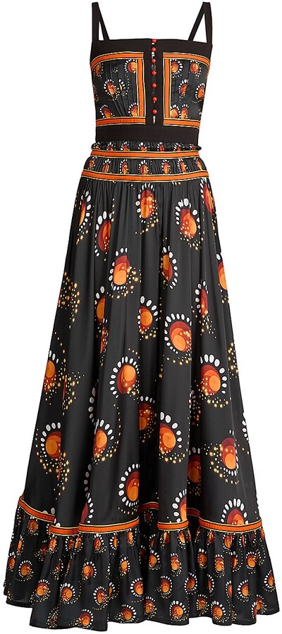 Paco Rabanne Firework Print Maxi Dress - ShopStyle
