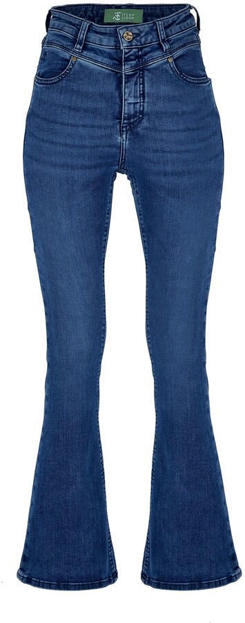 Flax and Loom - Mavis High Wasted Skinny Flare Jean In Azure Long ...