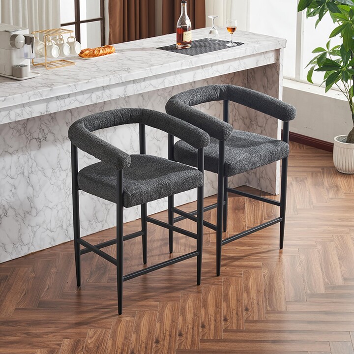 Ball & Cast Modern Upholstered Bar Stools Set of 2 - ShopStyle