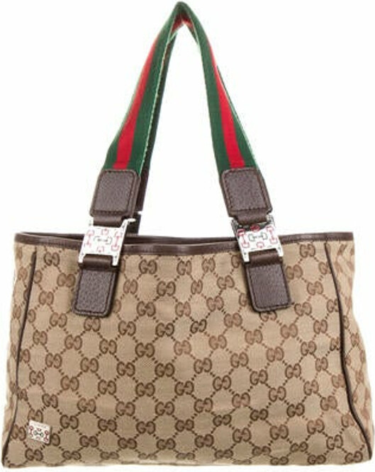 Gucci GG Canvas Web Pop Tote - ShopStyle