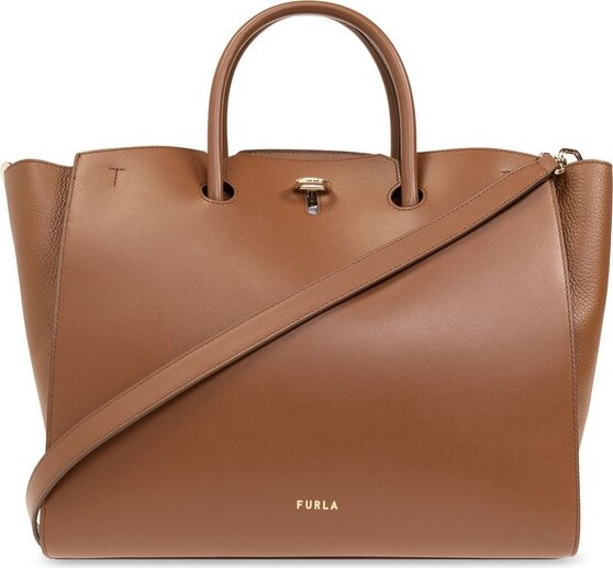 Furla Genesi Logo Detailed Large Tote Bag - ShopStyle