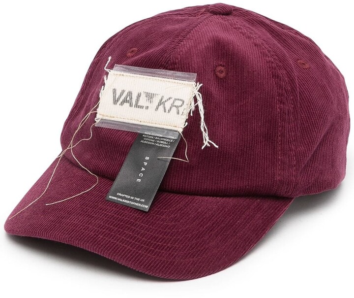 VAL KRISTOPHER Logo-Patch Corduroy Cap - ShopStyle Hats