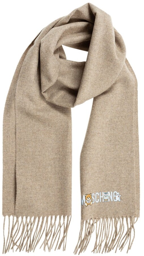 Moschino Toy Robot Logo Detailed Scarf - ShopStyle Scarves