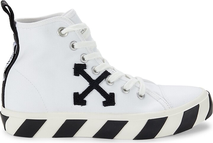 Off-White Vulcanized High Top Leather Sneakers - ShopStyle