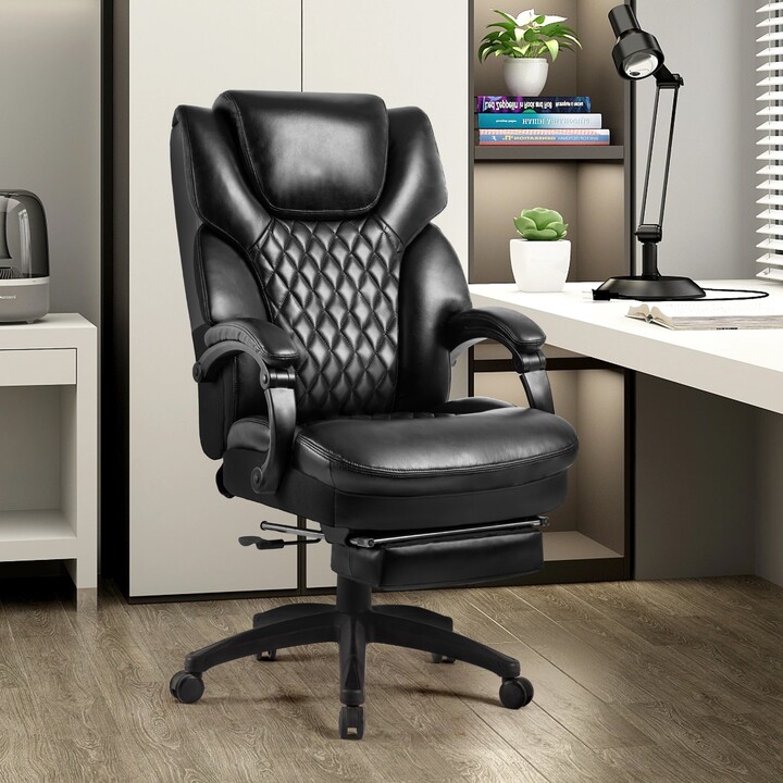 NINEDIN High Back Big & Tall 400lb Office Chair with Footrest - Heavy ...