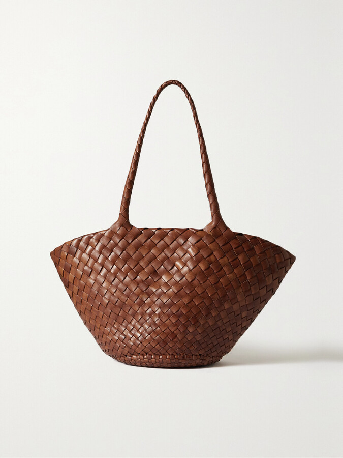 DRAGON DIFFUSION Egola Woven Leather Tote - Brown - ShopStyle