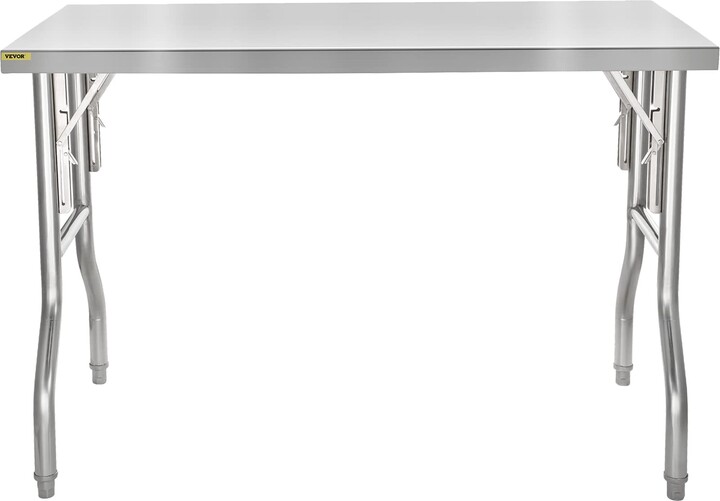 VEVOR 48 x 30 Inch Folding Commercial Prep Table Commercial Worktable ...