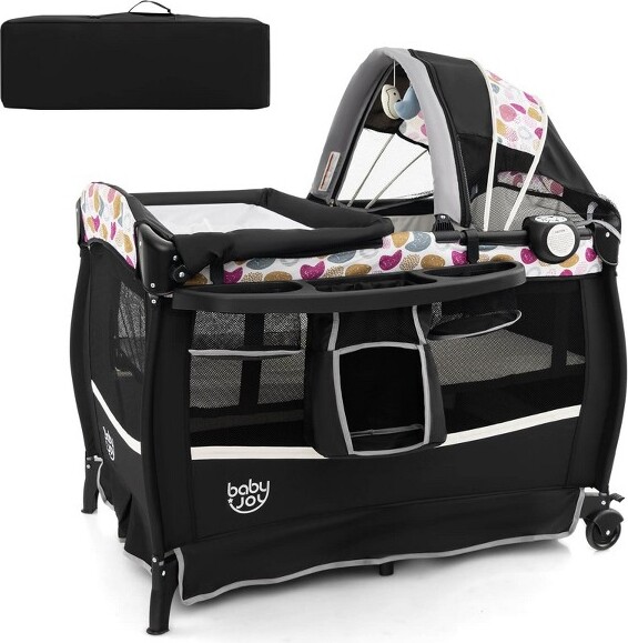 Infans 4 in 1 Portable Pack & Play Foldable Baby Bassinet w/Mattress ...