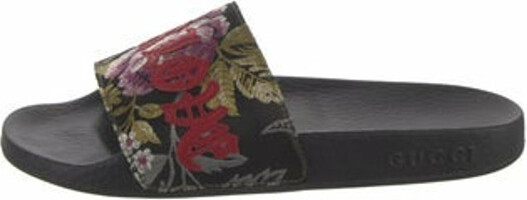 Gucci Printed Slides - ShopStyle