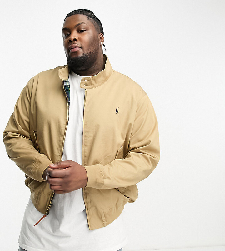 Polo Ralph Lauren Big & Tall unlined twill harrington jacket in luxury ...