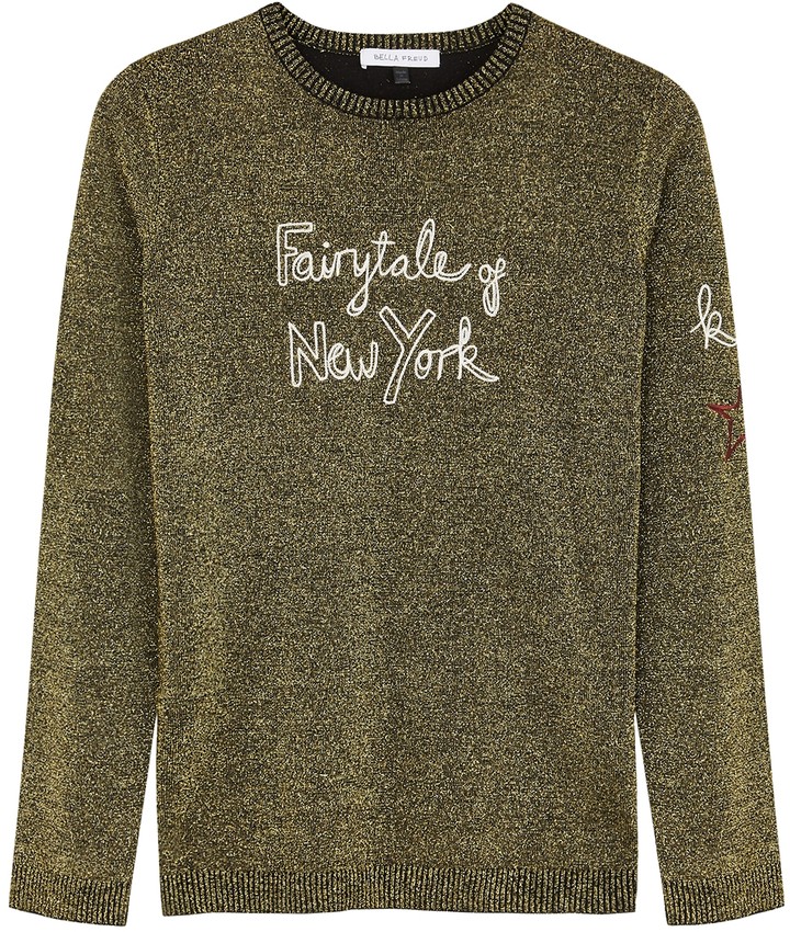 Bella Freud Fairytale Of New York metallic-knit jumper - ShopStyle Sweaters