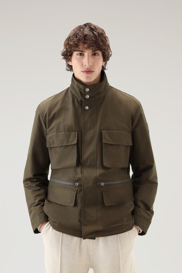 Woolrich Cruiser Field Jacket in Light Eco Ramar with Foldable Hood ...