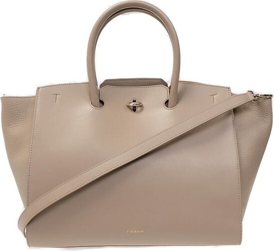 Furla Genesi Logo Detailed Large Tote Bag - ShopStyle