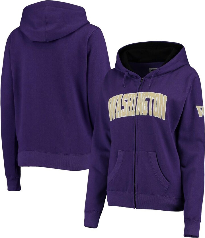 Women's Stadium Athletic Purple Washington Huskies Arched Name Full-Zip Sweatshirt - ShopStyle